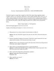Exercise 1 Data Interpretation EXERCISE 1 DATA INTERPRETATION Docx Shinton Paul Biol 111L