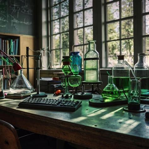 Interior Of Computer Lab Premium Ai Generated Image