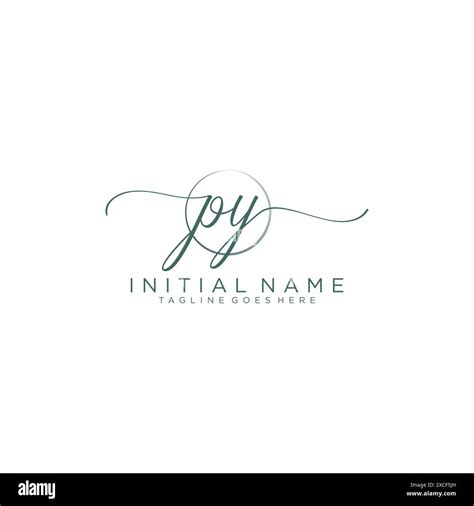 PY Initial Handwriting With Circle Template Stock Vector Image Art Alamy