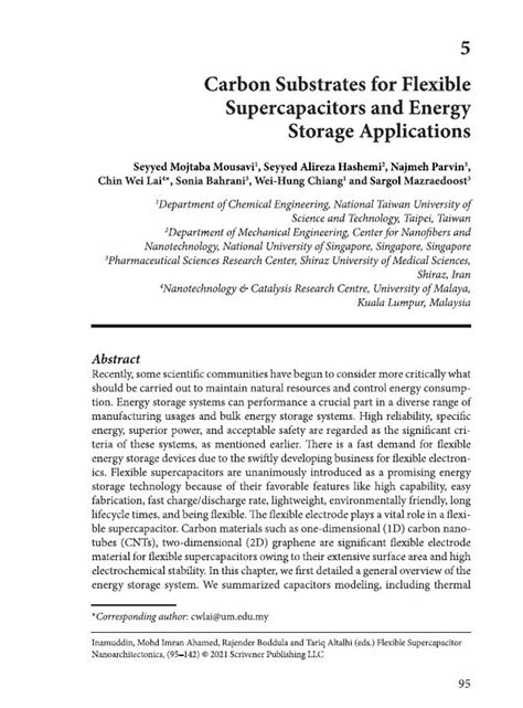 Carbon Substrates For Flexible Supercapacitors And Energy Storage