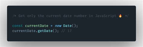 How To Get Only The Current Date Number Using Javascript Melvin George