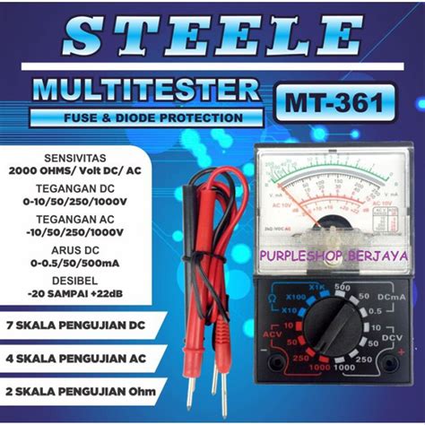 Jual Avometer Analog Kecil Plus Kabel Multitester Multimeter Multi Meter Avo Meter