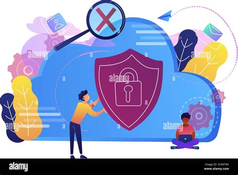Cloud Computing Security Concept Vector Illustration Stock Vector Image Art Alamy