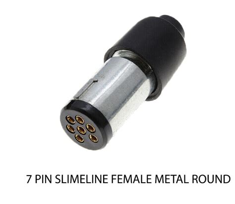 7 Pin Round Plug Small Female Metal 7 Pin Round Male Slim Trailer Ca