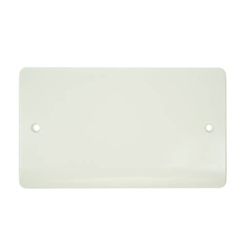 Click Mode Double White PVC Blank Plate Switches And Sockets UK Electrical Supplies