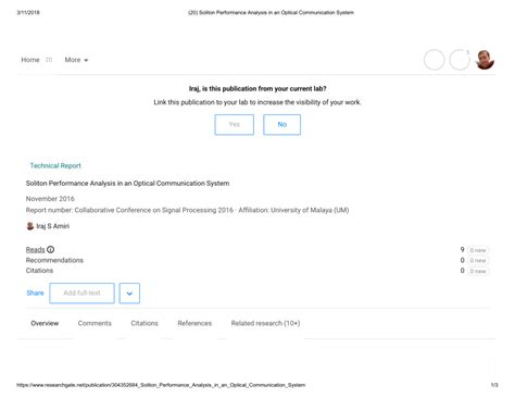 Pdf Soliton Performance Analysis In An Optical Communication System