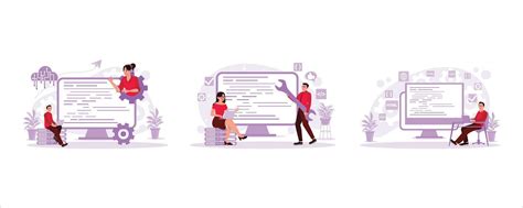 Website Coding Programmer At Work Man Breaking Programming Code