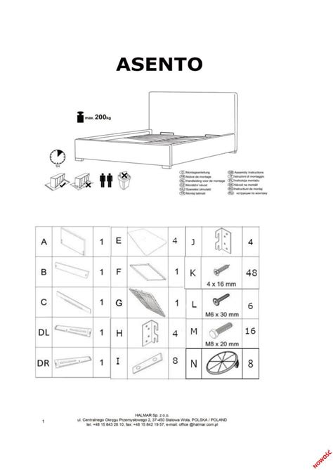Łóżko Asento 160 Tapicerowane Z Pojemnikiem