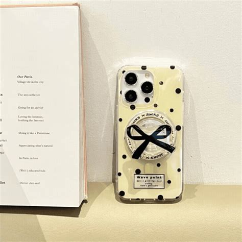 [땡땡이맥세이프케이스 아이폰케이스] 우정케이스 발레코어케이스 귀여운케이스 맥톡세트 맥세이프세트 맥세이프톡 생일선물 주문제작케이스 리본 아이폰12 13 14 15 프로맥스