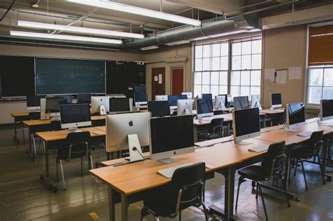 Premium Photo A Photograph Of An Unoccupied Classroom Filled With