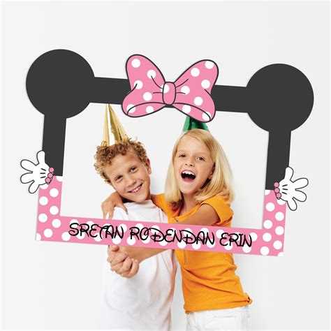 Personalized Minnie Mouse Photo Booth Frame Minnie Mouse Selfie Frame