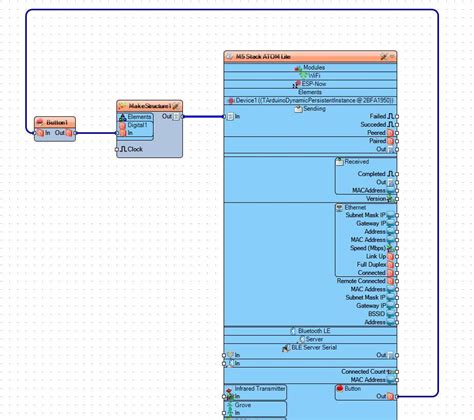 Step 4 For Sender M5 Stack Atom Lite In Visuino Add Set And Connect Components Visuino