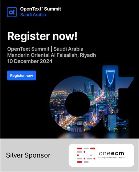 Silver Opentext Digitaltransformation Opentextsummitsaudiarabia Ai Technology Innovation