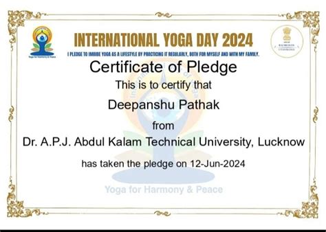 Deepanshu Pathak On Linkedin Yogaday2024 Internationalyogaday