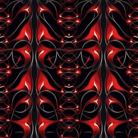 Premium AI Image A Close Up Of A Red And Black Abstract Design Generative Ai