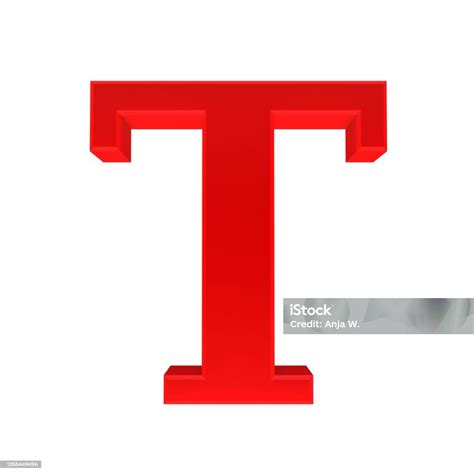 T 문자 빨간색 기호 알파벳 문자 기호 3d 흰색 배경에 격리 된 고해상도 렌더링 0명에 대한 스톡 사진 및 기타 이미지 0