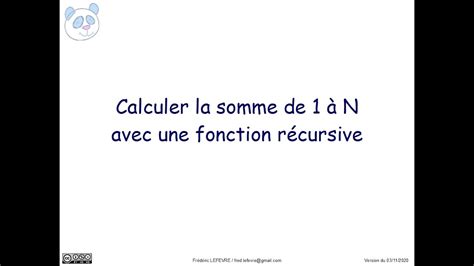 Langage C Calculer la somme de à N avec une fonction récursive YouTube