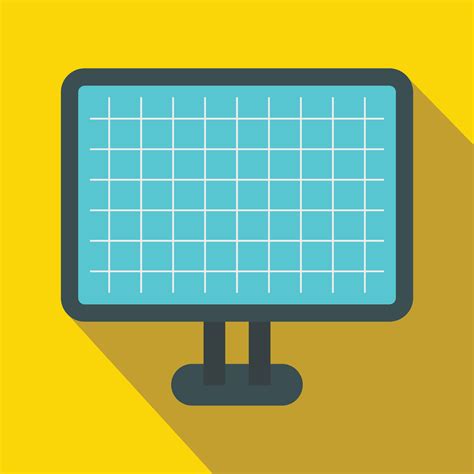 Computer Monitor Icon Flat Style Vector Art At Vecteezy