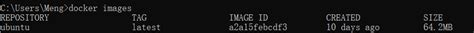 docker安装Ubuntu以及ssh连接 MengW 博客园
