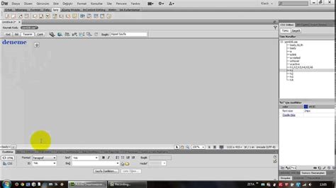 Arşiv Adobe Dreamweaver CS da CSS III Ders YouTube