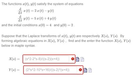 solved the functions x t y t ﻿satisfy the system of