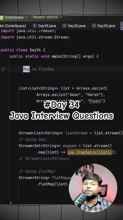 🔥34100 Days Java Interview Questions Map Vs Flatmap Functions