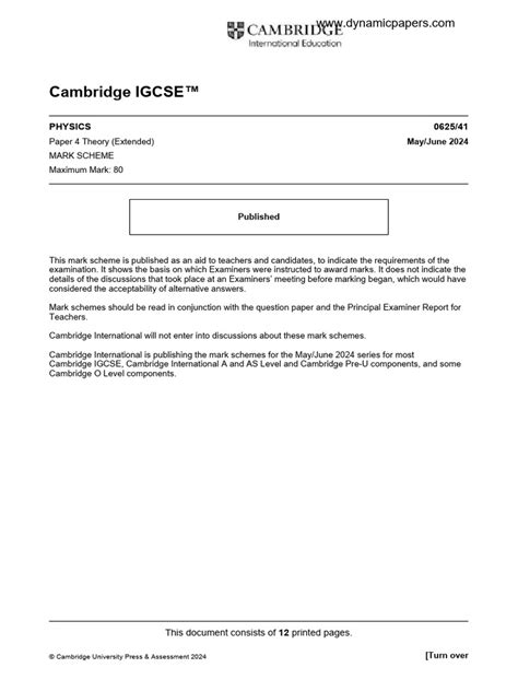 cambridge igcse™ physics 0625 41 pdf