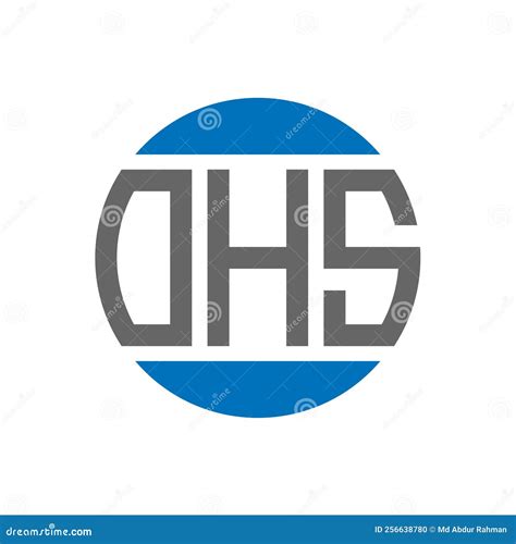 Ohs Letter Logo Design On White Background Ohs Creative Initials Circle Logo Concept Stock