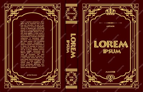 화려한 가죽 책 표지 및 오래된 복고풍 장식 프레임 Royal Golden 스타일 디자인 빈티지 테두리는 책 벡터 그림의 표지에