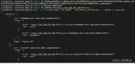 云计算（五）—— Openstack基础环境配置与api使用使用curl命令获取实例列表理解openstack的身份认证和api请求流程。使用openstack命令创建fedora虚拟机