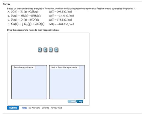 Solved Based On The Standard Free Energies Of Formation Chegg