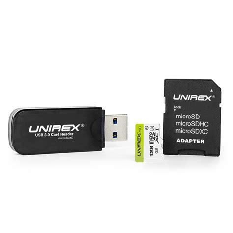 MicroSD U3 with USB 3.0 Reader & SD Adapter - UNIREX TECHNOLOGIES