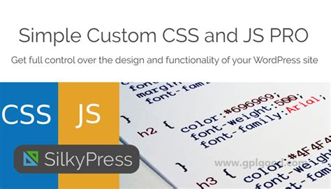 simple custom css and js pro wordpress plugin gpl good
