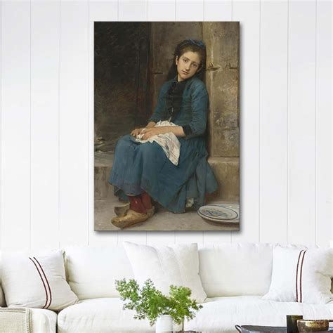 pensive girl innocence by léon bazille perrault as art print
