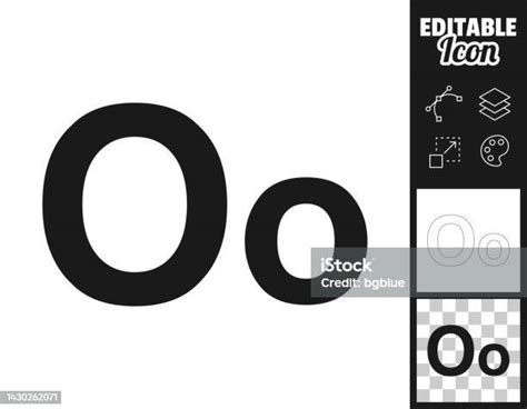 문자 O 대문자 및 소문자 디자인 아이콘입니다 쉽게 편집 가능 개념에 대한 스톡 벡터 아트 및 기타 이미지 개념 검은색 공란 Istock