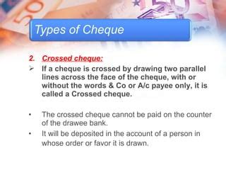 Cheque Payment Or Encashment Of Cheque PPT
