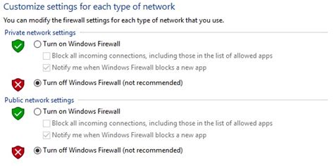 disabling windows firewall la photo party support