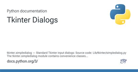 Tkinter Dialogs — Python 3137 Documentation