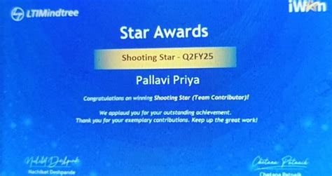 pallavi priya on linkedin shootingstarq2fy25