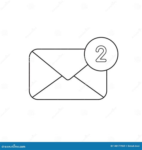 Concepto Del Icono Del Vector De Sobre Cerrado Con El N mero Dos Ilustración del Vector