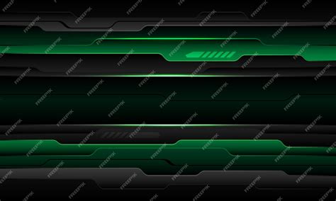 Premium Vector Abstract Green Grey Black Cyber Line Geometric Design Modern Futuristic
