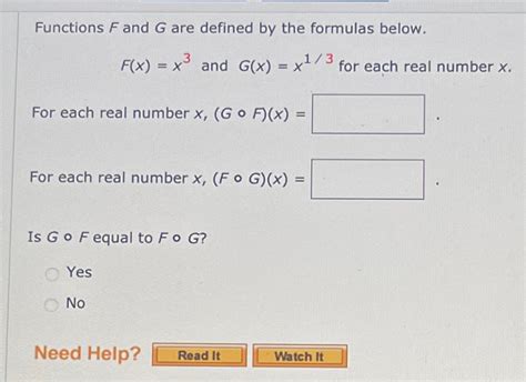 solved functions f ﻿and g ﻿are defined by the formulas