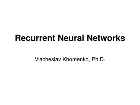 pdf recurrent neural networks