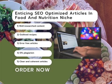An Enticing SEO Optimized Article In The Food And Nutrition Niche Upwork