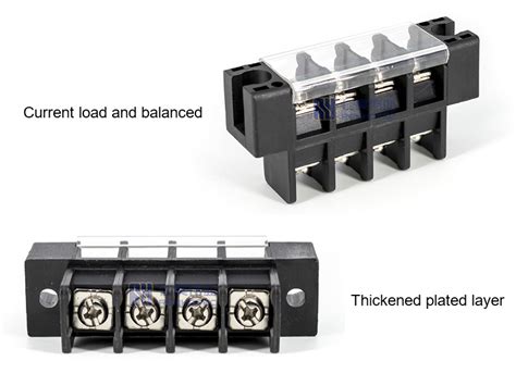 Panel Feed Through Terminal Block 4 Pin 30A 600V