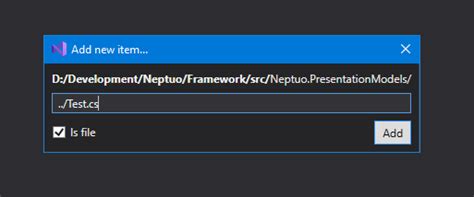 Neptuo Productivity AddNewItem Visual Studio Marketplace