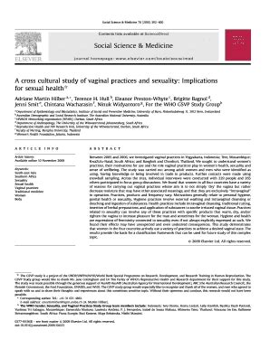Fillable Online Sti A Cross Cultural Study Of Vaginal Practices And