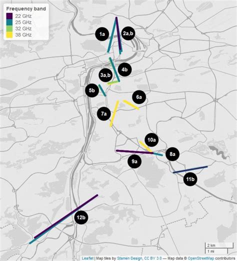 Map Of The 12 Sites Of Collocated Cmls In The Prague Cml Network Of The Map Of The 12 Sites Of Collocated Cmls In The Prague Cml Network Of The