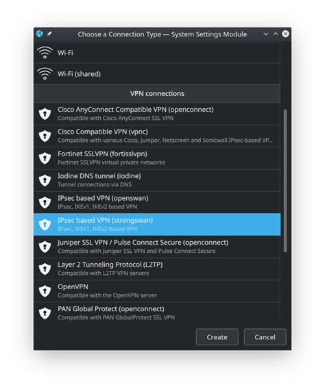 Strongswan Vpn And Plasma 5 Plugin Network Manjaro Linux Forum