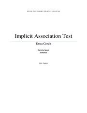 Harvard Implicit Bias Sexuality Test Docx HRDV 2303 EXTRA CREDIT ASSIGNMENT NO 1 Name